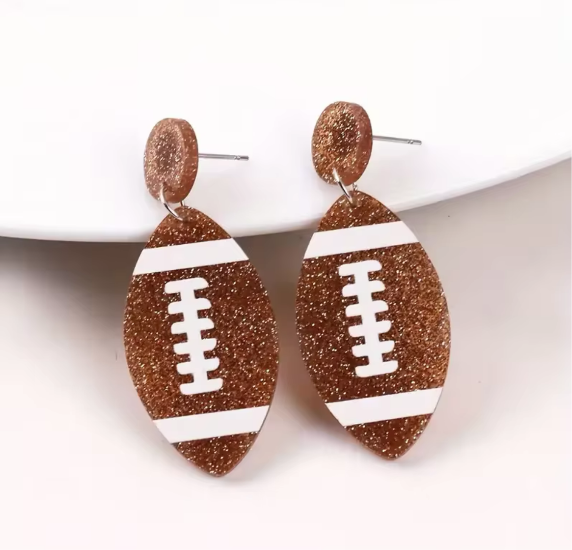 Game Day Glitter Football Earrings – The Collection TX